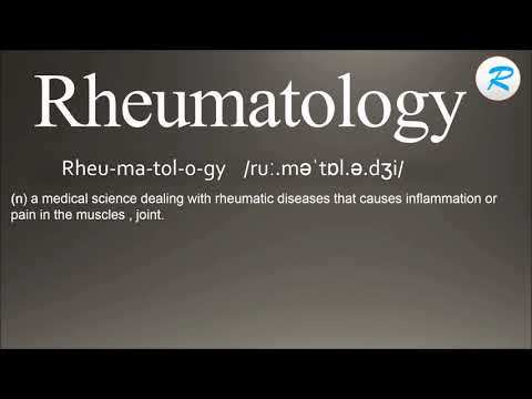 How to pronounce Rheumatology
