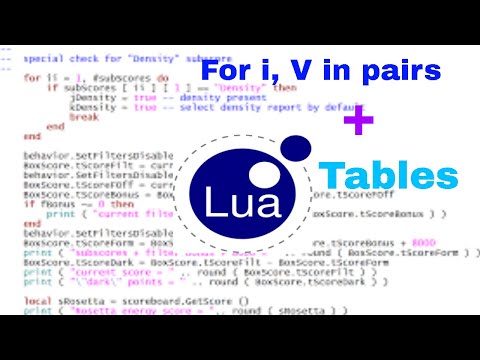 (Roblox studio) for I, v in pairs and tables explained in 10 minutes.