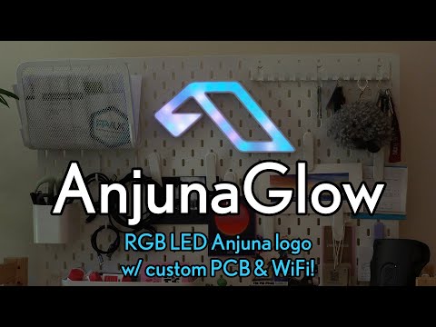 AnjunaGlow - RGB LED Anjuna logo w/ custom PCB & WiFi!