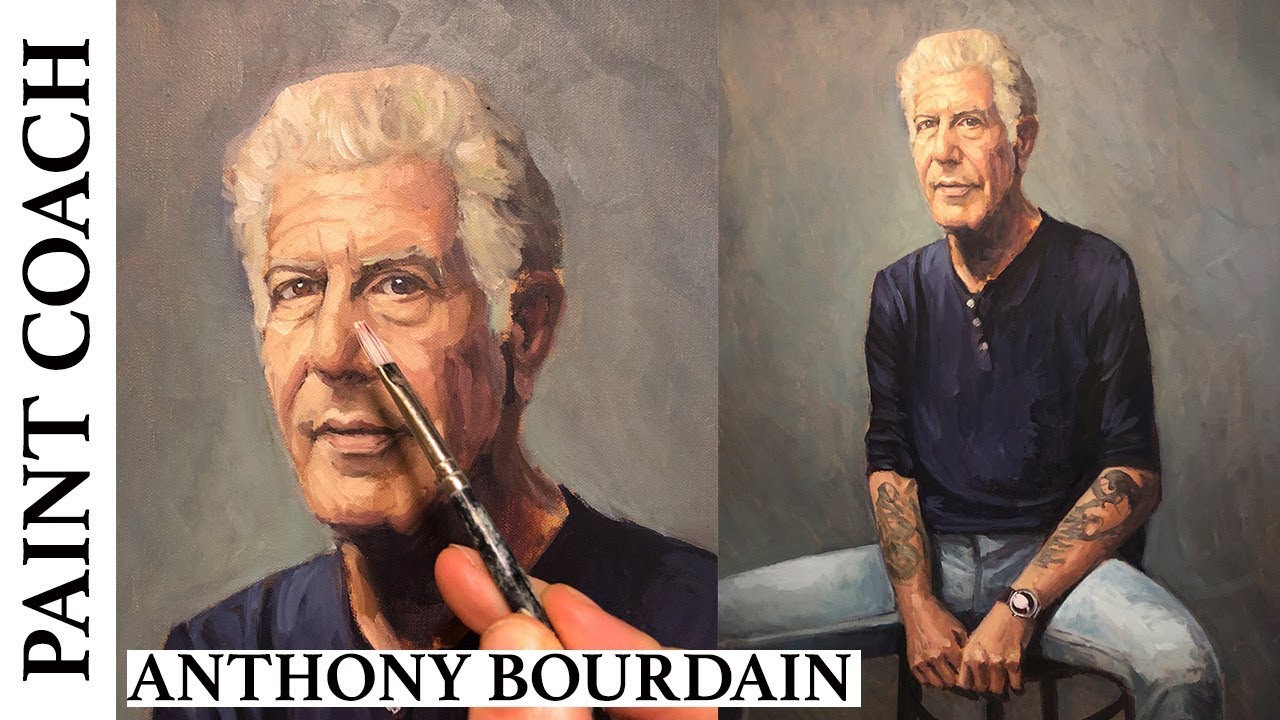 Oil Painting Time Lapse | Anthony Bourdain Portrait
