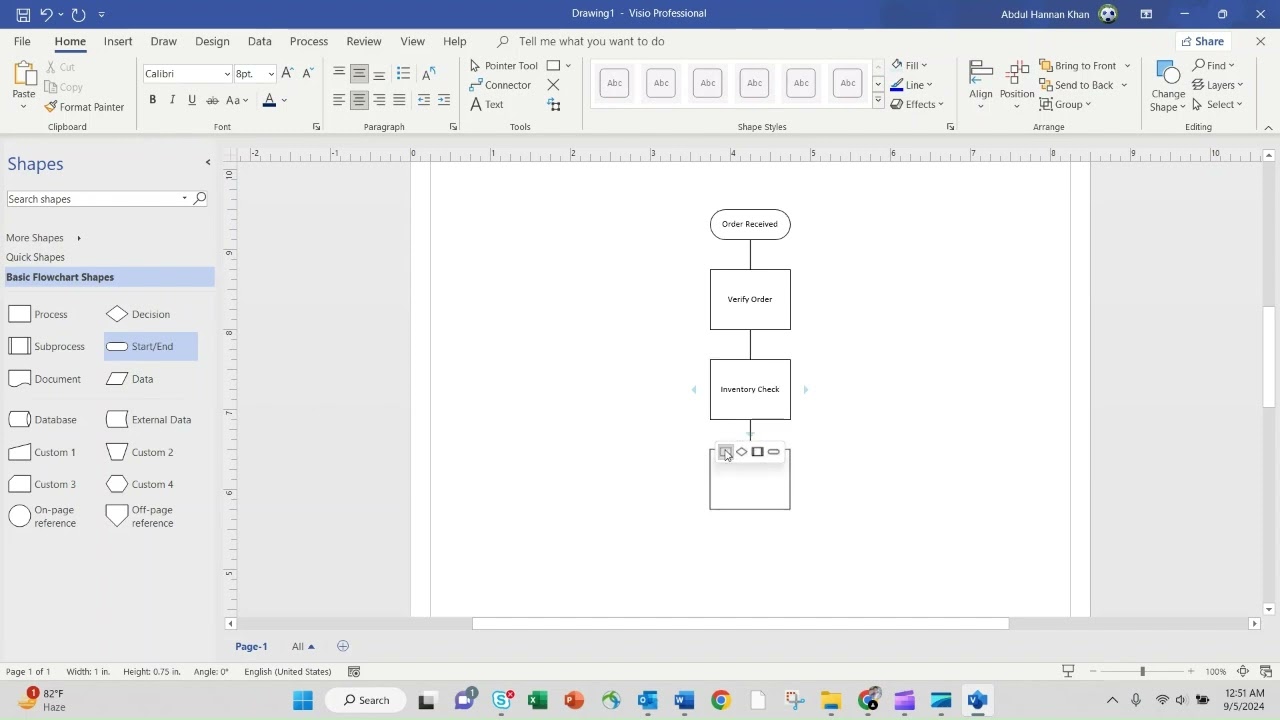 How to Create an Order Processing Flowchart in MS Visio  Step by Step Tutorial