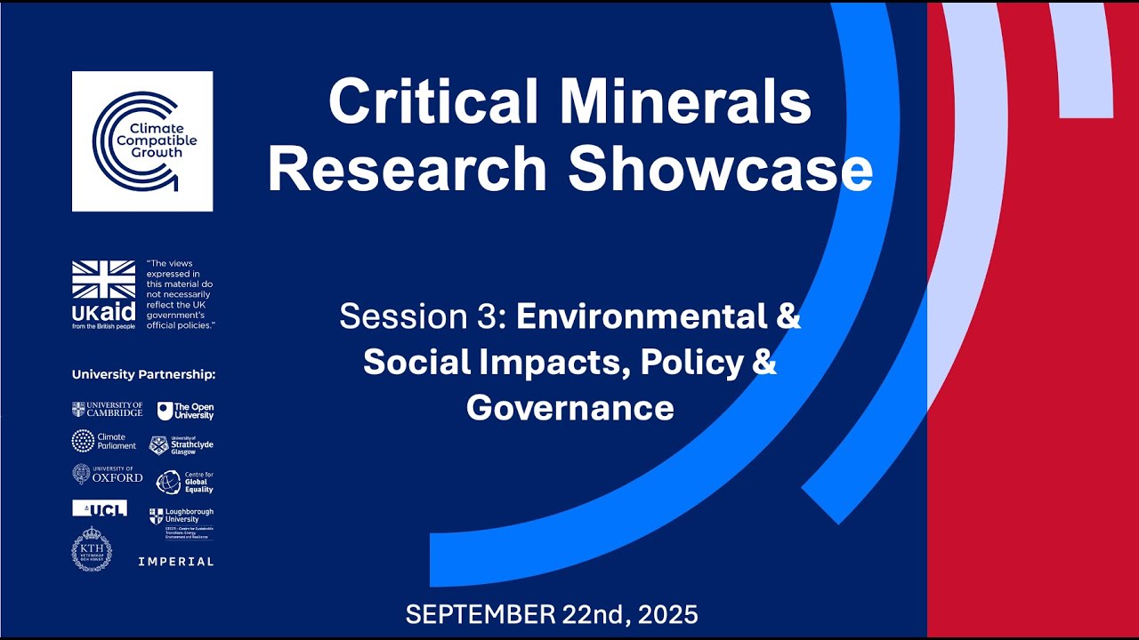 Environmental & Social Impact, Policy & Governance : Critical Mineral Showcase Session 3