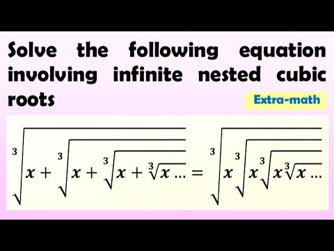 Infinite nested cubic roots equation