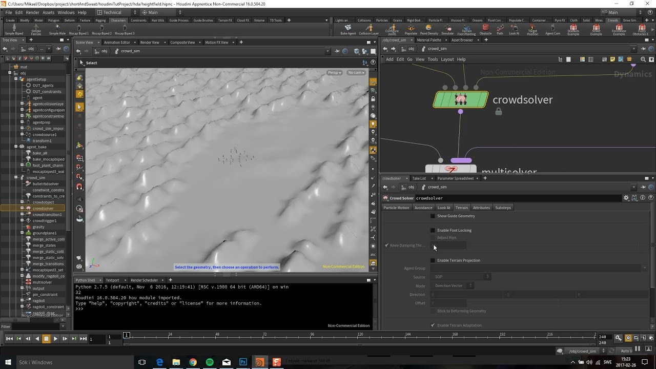 Houdini HeightFields for Crowds