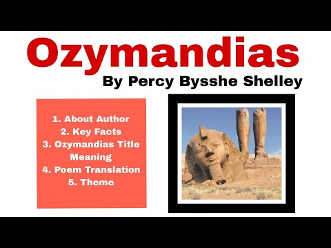 Ozymandias Poem by P.B Shelley Line by Line Translation in Urdu/Hindi| Ozymandias Poem Theme.