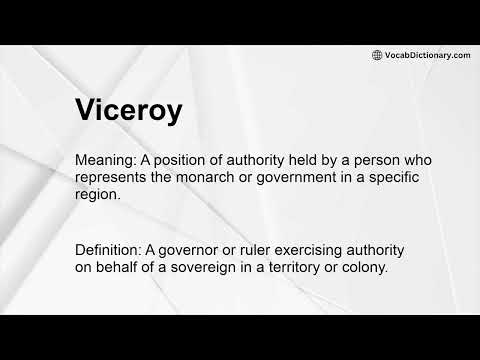Viceroy Meaning