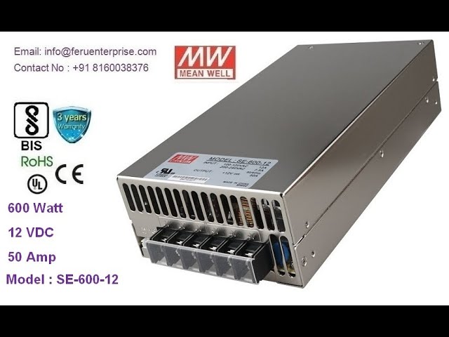 SE-600-24 Meanwell Power Supply 600W SMPS - SE-600-48 Meanwell SMPS ...