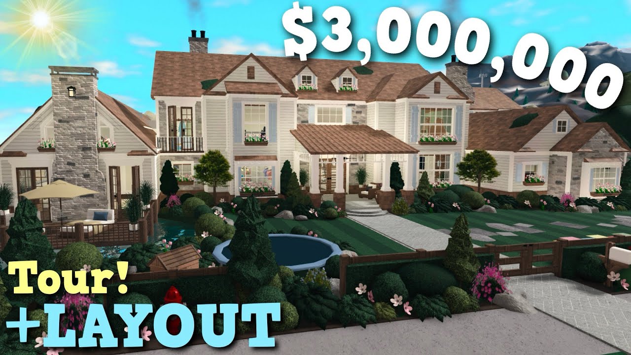 TOUR OF MY DREAM HOUSE I BUILT IN ROBLOX BLOXBURG!🏡