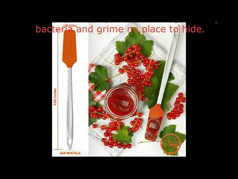 M KITCHEN WORLD Heat Resistant Silicone Spatulas Set - Rubber Spatula Kitchen Utensils Non-Stick
