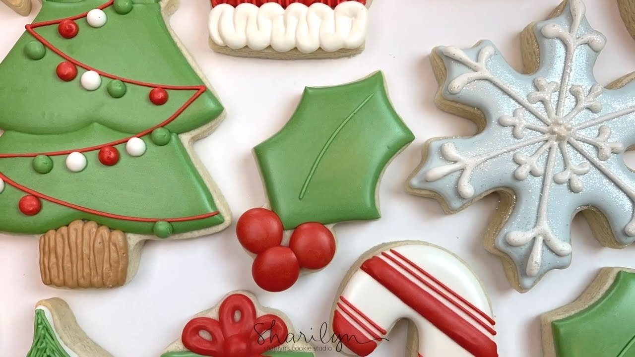 How To Decorate Easy Holly Berry Sugar Cookies! 12 Days of Christmas