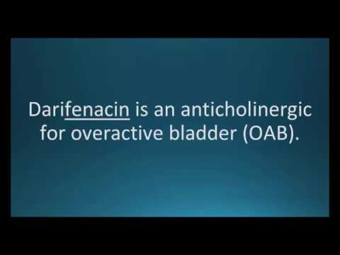 How to pronounce darifenacin (Enablex) (Memorizing Pharmacology Flashcard)