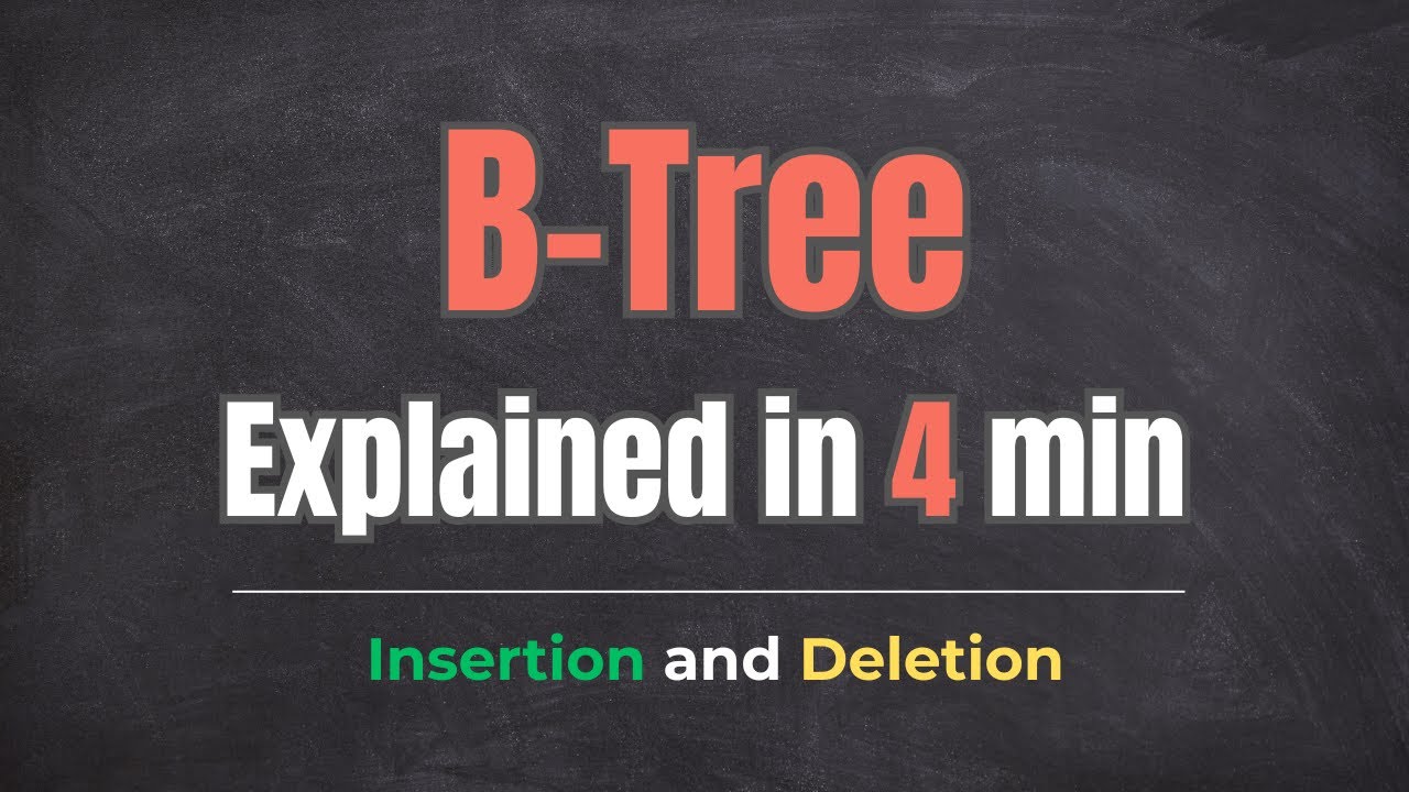B-Tree Explained | Insertion & Deletion in 4 minutes