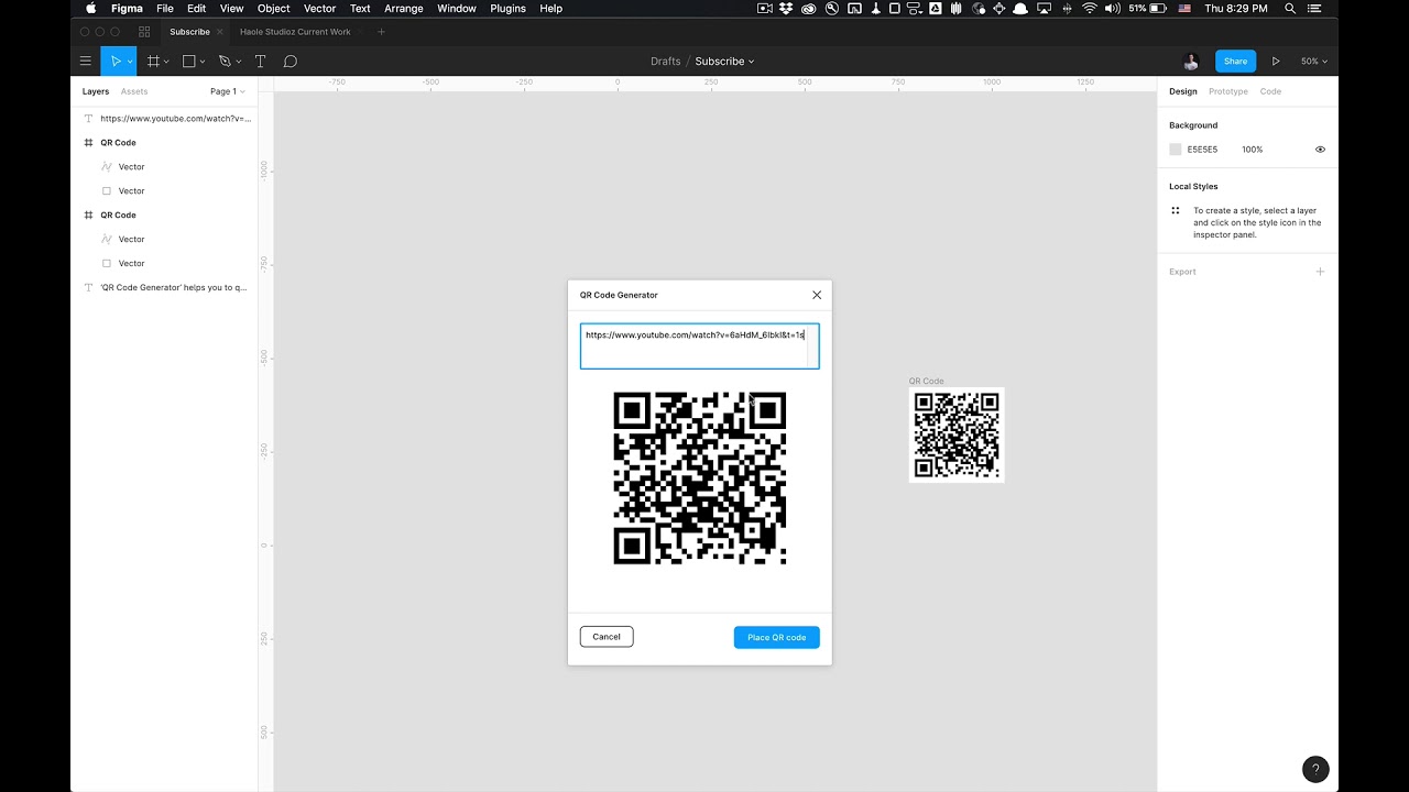 How to use the QR Code Generator Figma Plugin