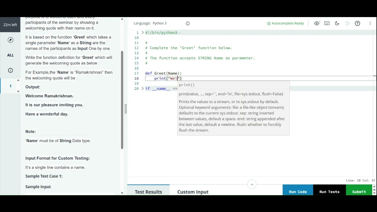 Python 3 Programming Language Handson Print