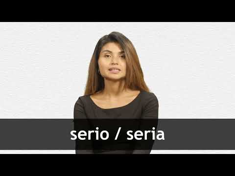 Traducción en inglés de “SERIO” | Collins Diccionario español-inglés