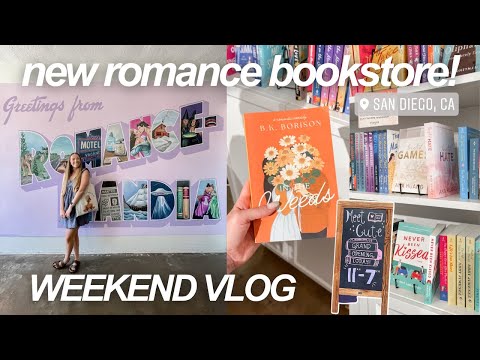 VLOG: new romance bookstore in san diego, book haul, monday in my life + more!