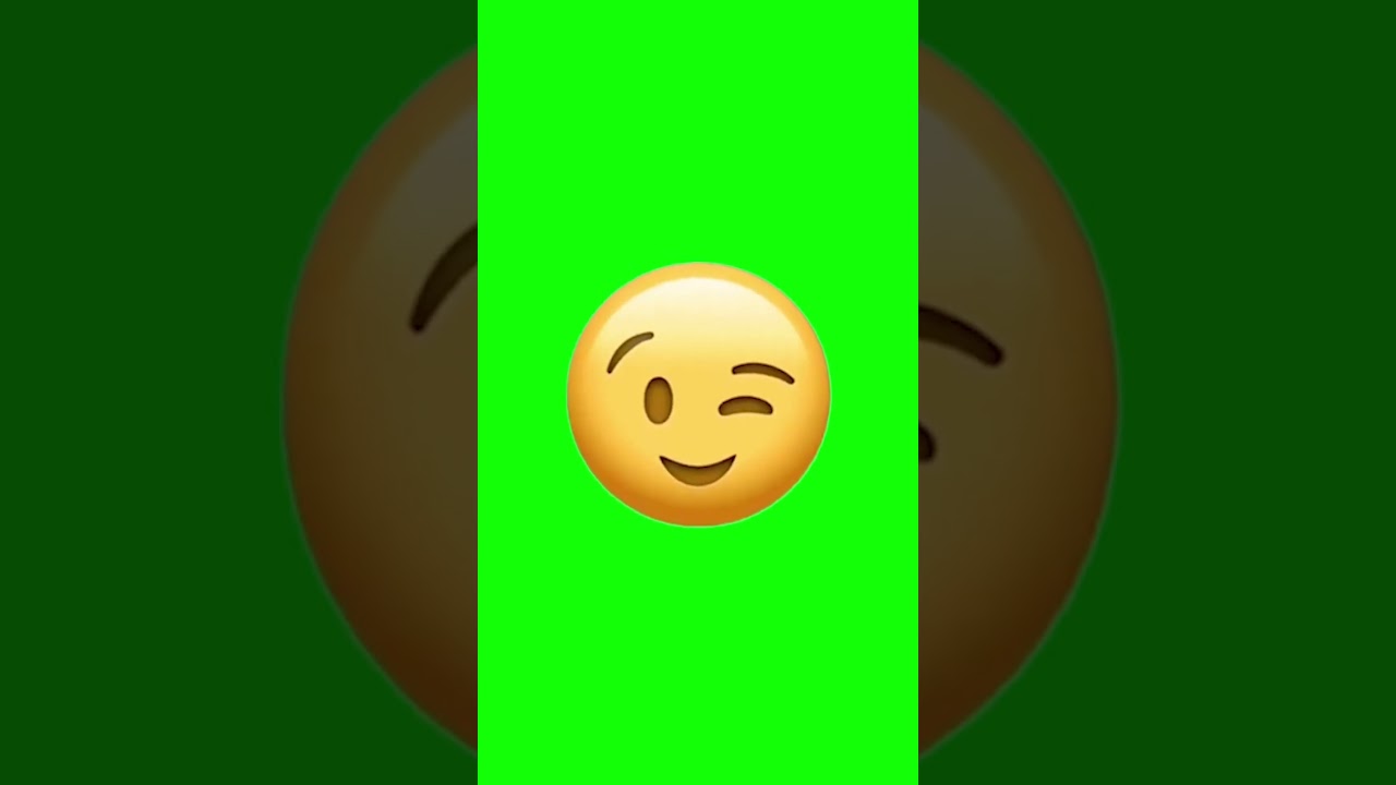 Winking-Face Emoji (No Copyright Green-Screen) ♻️ GSUK #shorts