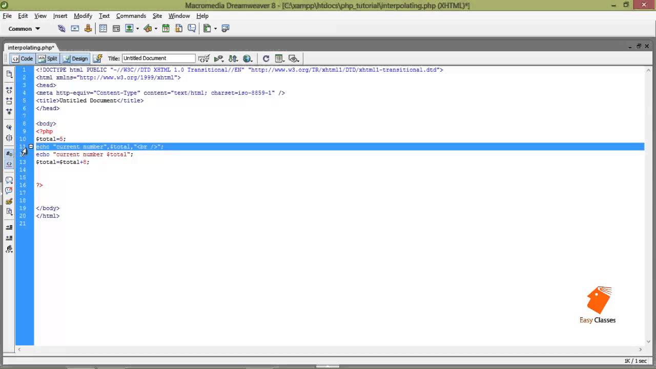 PHP Tutorial - Interpolating String in php