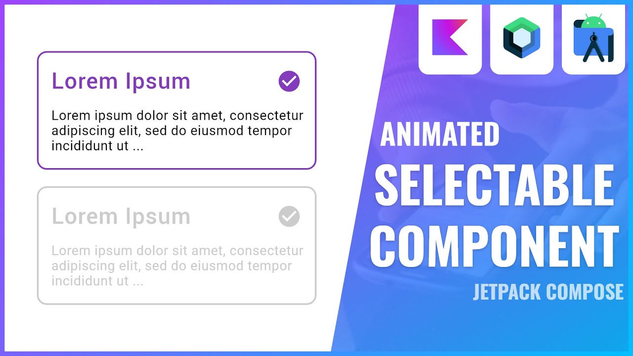 Animated Selectable Item with Jetpack Compose | Android Studio Tutorial