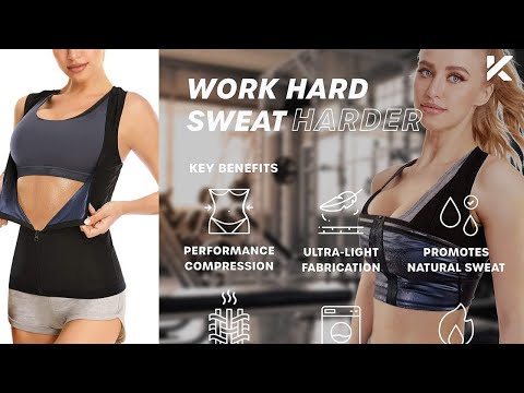 Women's Sauna Suit Sweat Vest Waist Trainer Heat Trapping Workout Tank Top Shape wear Weight Loss