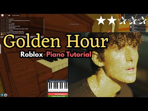 JVKE - Golden Hour | EASY Roblox Piano Tutorial | SHEETS IN DESCRIPTION!