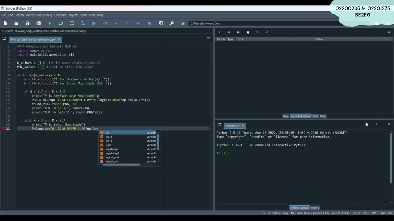 How to Prediction Seismic Intensity Relationship using python