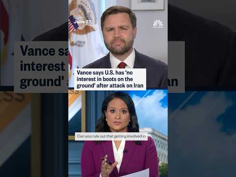 Vance says U.S. has 'no interest in boots on the ground' after attack on Iran