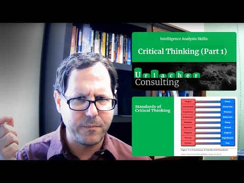Intelligence Analysis Skills: Critical Thinking (Part 1 - Definitions and Standards)