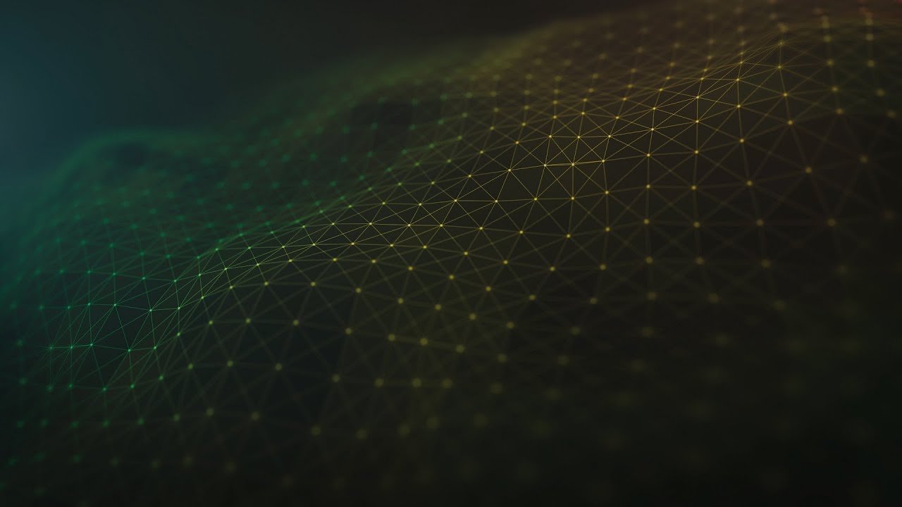 Abstract Network Connected Dots and Lines with Perspective Grid. Technology Background