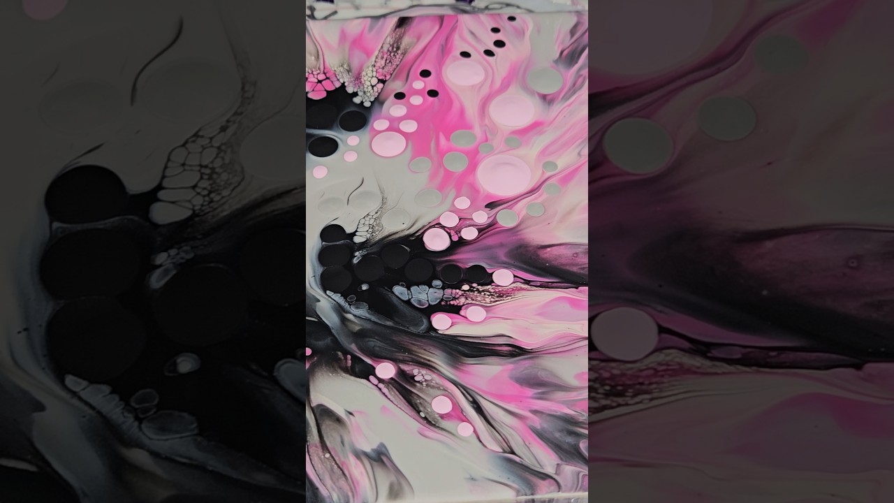 🎨🩷 My colors are pink & pink! LOVING this process. You have to try this! #mixedmedia #fluidartist