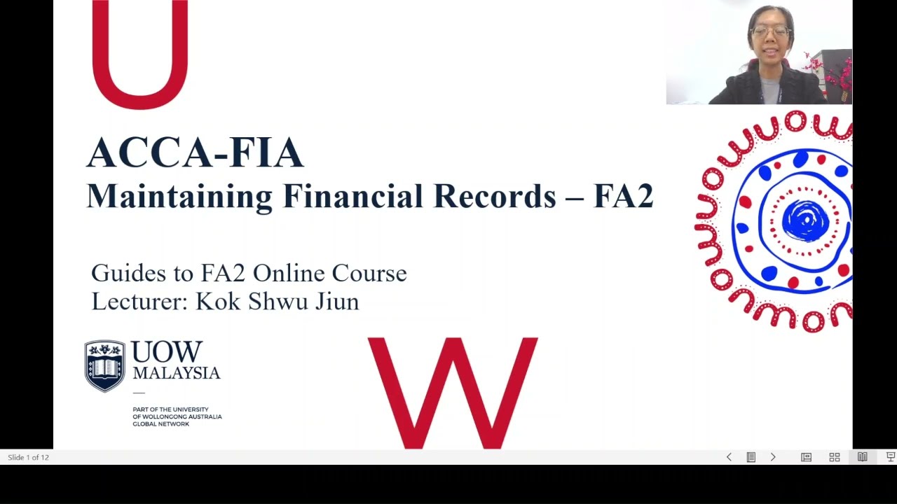 FIA FA2 Maintaining Financial Records (Full Course Sep'25 sitting) | UOW Malaysia Knowledge Hub
