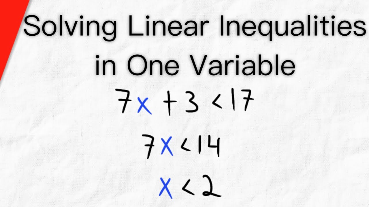 Solving Linear Inequalities (One Variable) | Algebra 2