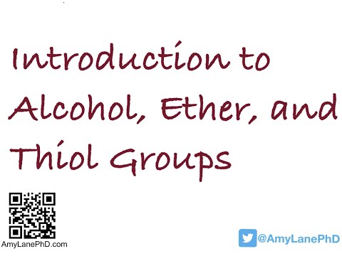 324 BCH3023 Introduction to Alcohol, Ether, and Thiol Groups