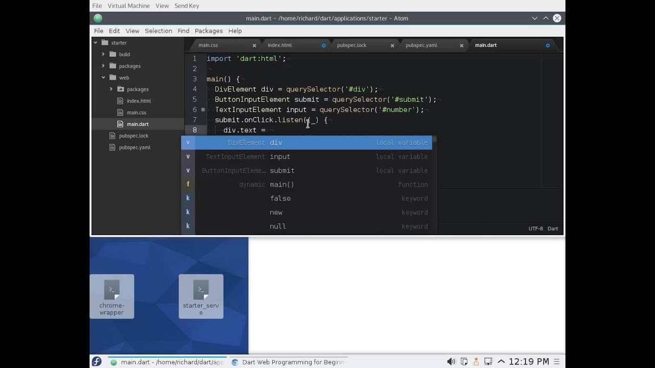Dart Web Programming for Beginners:  10 Interacting with Elements
