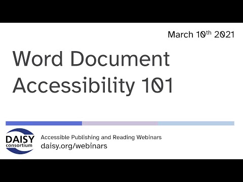Word Document Accessibility 101