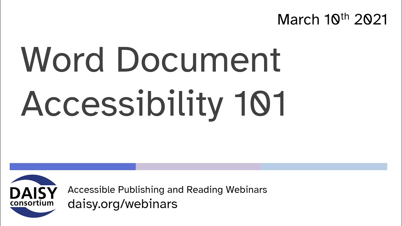 Word Document Accessibility 101