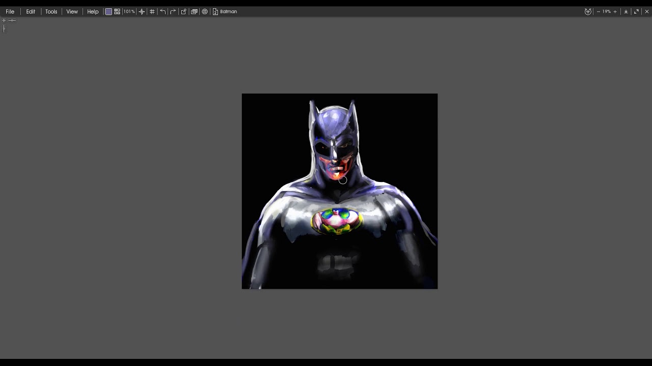TimeLapse Batman using ArtRage