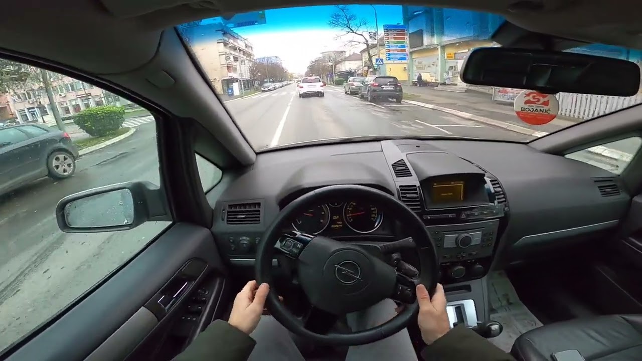 Opel Zafira 1.9 CDTI Automatic POV City Drive Onboard