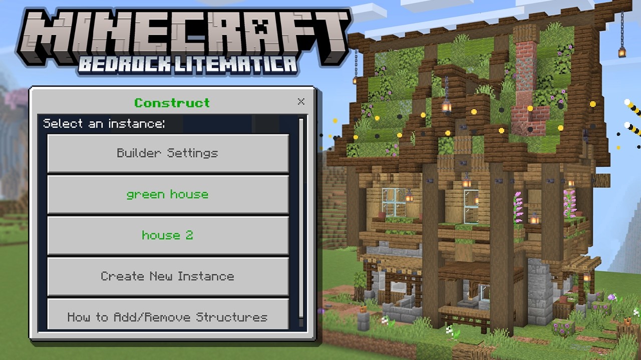 Minecraft Bedrock FINALLY Gets Litematica (Construct Addon Showcase)
