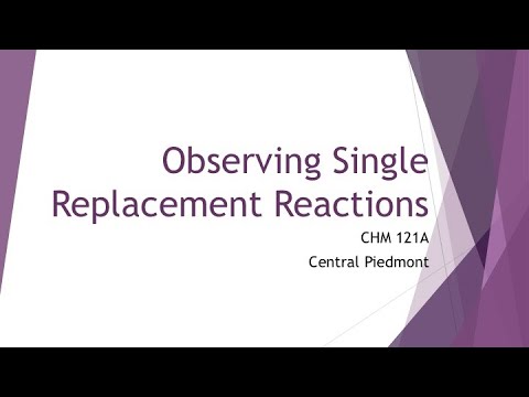 Observing Single Replacement Reactions