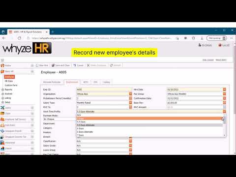 WhyzeHR eScheduling (Human Resource E-scheduling System)