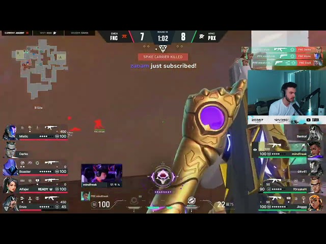 mindfreak Valorant settings (2022): Crosshair, configuration, keybinds, sensitivity, and more