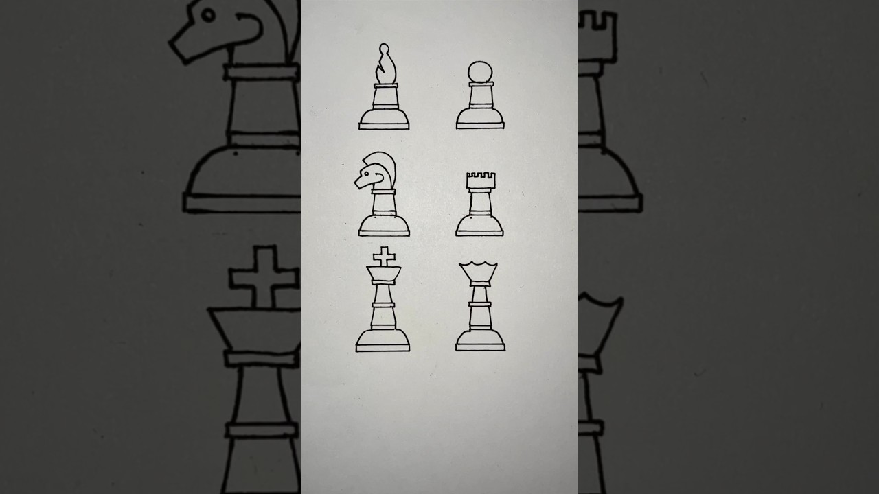 how to draw chess pieces 😳🔥🔥 #shortsviral #shorts #art #drawing