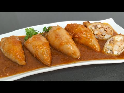 Calamares rellenos de marisco
