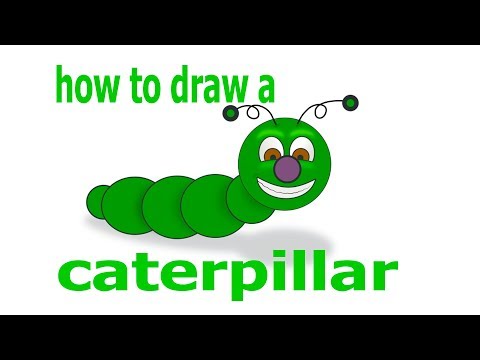 How to draw a caterpillar, draw insects | How to draw #YouTubeKids
