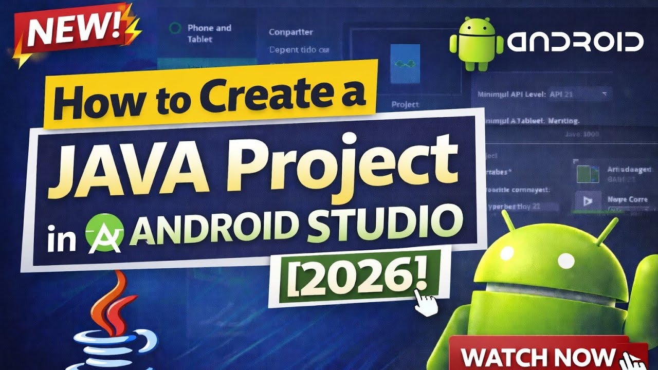 How to Create Project in Android Studio with Java (2026)| Android Tutorial