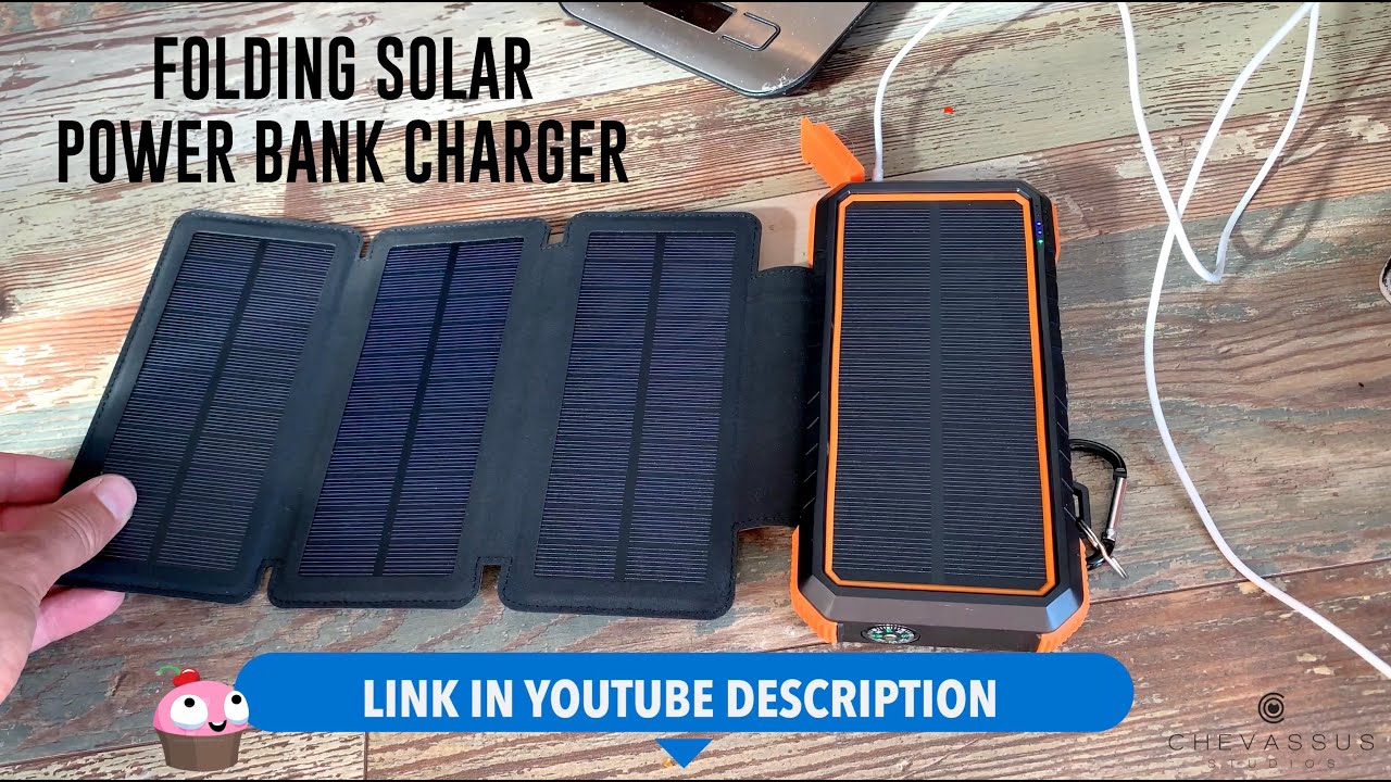 ★★★★★ Solar Charger Review - BLAVOR Power Bank with Foldable Panels 18W & 20,000mah