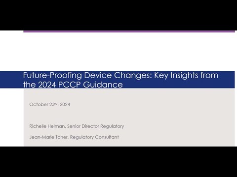 MEDIcept Webinar: Future Proofing Device Changes – Key Insights from the 2024 PCCP Guidance