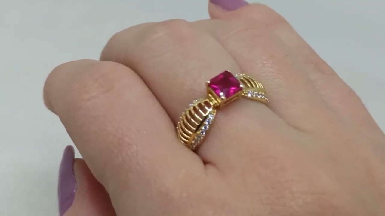 Anel de Formatura em Ouro 18k com Rubi curso de Direito