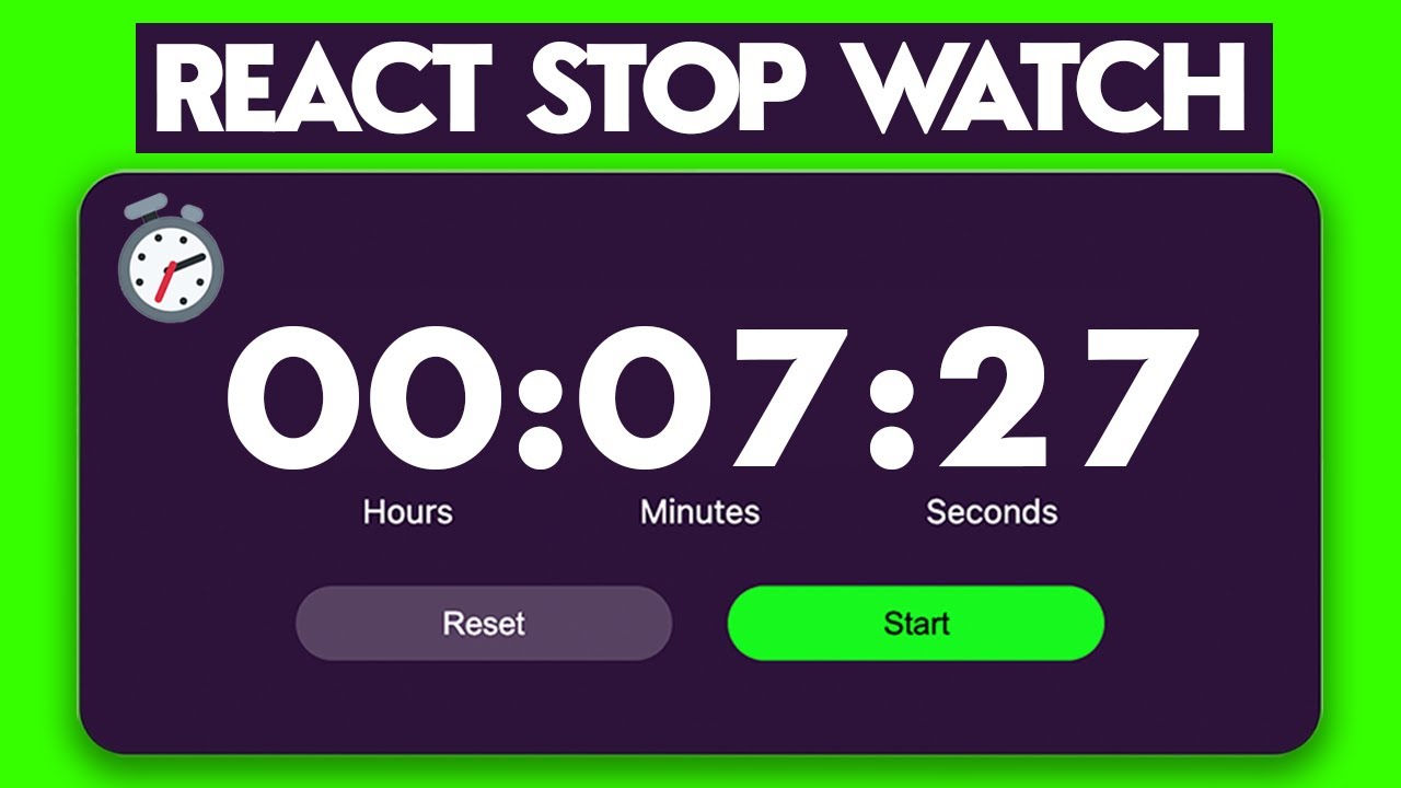 REACT JS Project For Beginners - Build a Stopwatch - Code With Me Ep.# 002